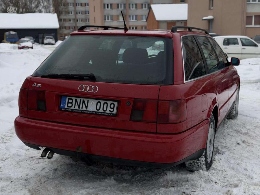 Red Audi A6 1996 in Rokiskis, with an engine capacity of 2.46 L and mileage of 570 thousand km for 1850 €, photo 9 on AUTOMOTO.COM.LV