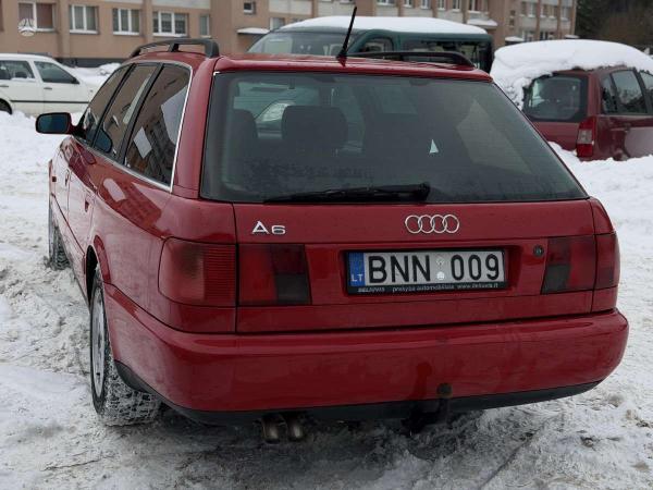 Red Audi A6 1996 in Rokiskis, with an engine capacity of 2.46 L and mileage of 570 thousand km for 1850 €, photo 10 on AUTOMOTO.COM.LV