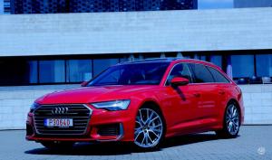 Red Audi A6 2022 in Vilnius, with an engine capacity of 1.98 L and mileage of 139 thousand km for 31900 €, photo  on AUTOMOTO.COM.LV