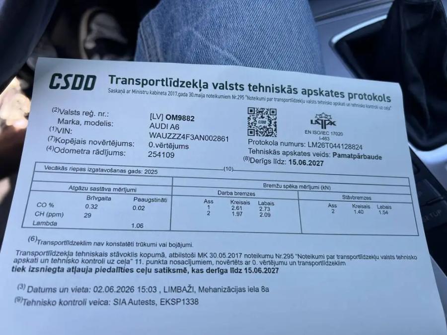 Audi A6 2009 in Riga, with an engine capacity of 2.00 L and mileage of 254 thousand km for 5550 €, photo 31 on AUTOMOTO.COM.LV