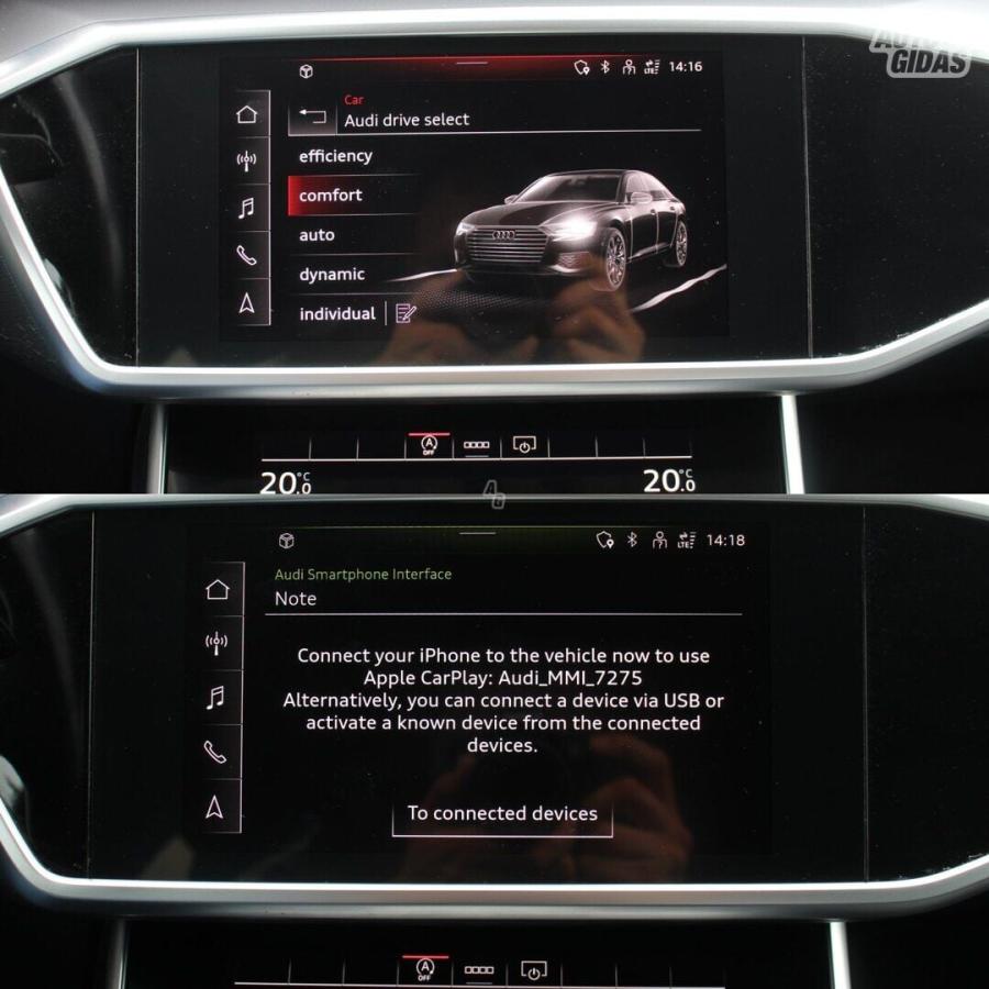 Audi A6 2020 in Vilnius, with an engine capacity of 2.00 L and mileage of 134 thousand km for 26750 €, photo 11 on AUTOMOTO.COM.LV