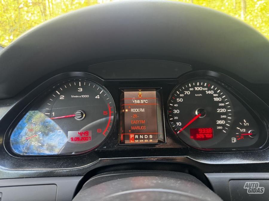 Audi A6 2008 in Vilnius, with an engine capacity of 3.00 L and mileage of 327 thousand km for 4199 €, photo 15 on AUTOMOTO.COM.LV
