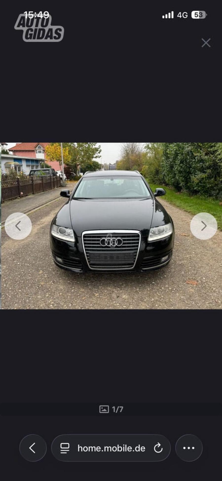 Audi A6 2010 in Vilnius, with an engine capacity of 2.70 L and mileage of 300 thousand km for 2850 €, photo 1 on AUTOMOTO.COM.LV