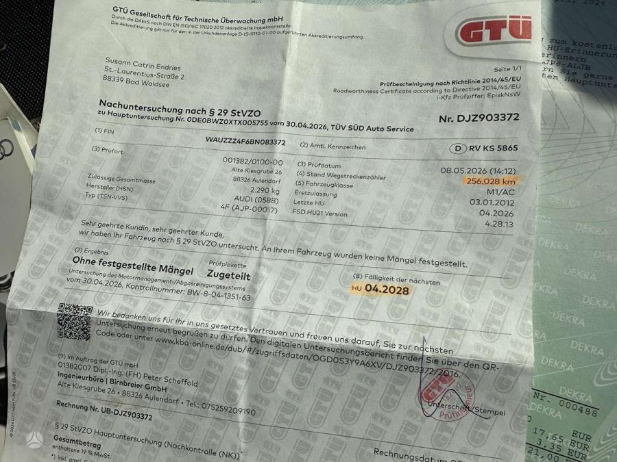 Audi A6 2011 Marijampole, ar dzinēja tilpumu 1.97 L un nobraukumu 258 tūkst. km par 5450 €, foto 39 vietnē AUTOMOTO.COM.LV