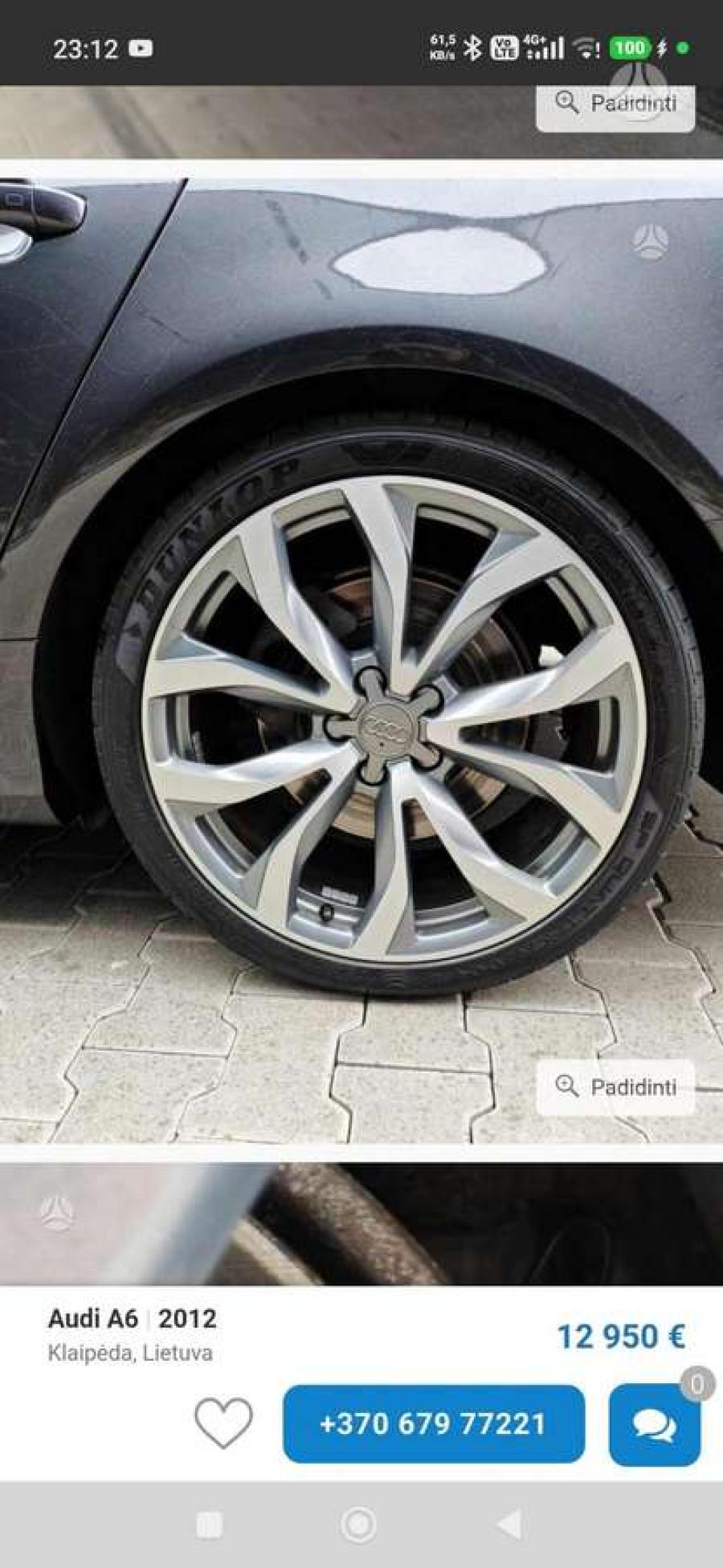 Audi A6 2012 in Klaipeda, with an engine capacity of 2.97 L and mileage of 200 thousand km for 12950 €, photo 19 on AUTOMOTO.COM.LV