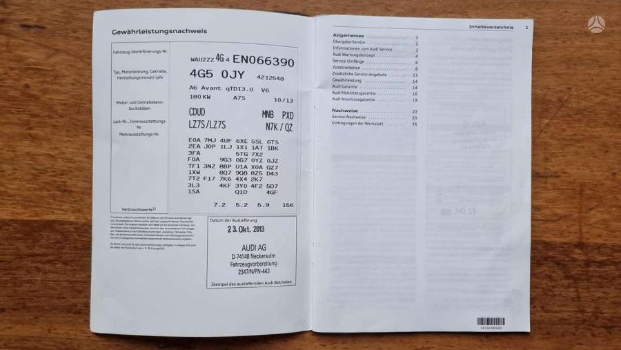 Audi A6 2013 in Vilnius, with an engine capacity of 3.00 L and mileage of 212 thousand km for 12000 €, photo 48 on AUTOMOTO.COM.LV