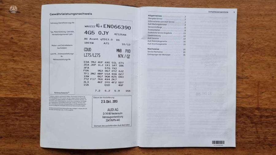Audi A6 2013 in Vilnius, with an engine capacity of 3.00 L and mileage of 212 thousand km for 11900 €, photo 46 on AUTOMOTO.COM.LV