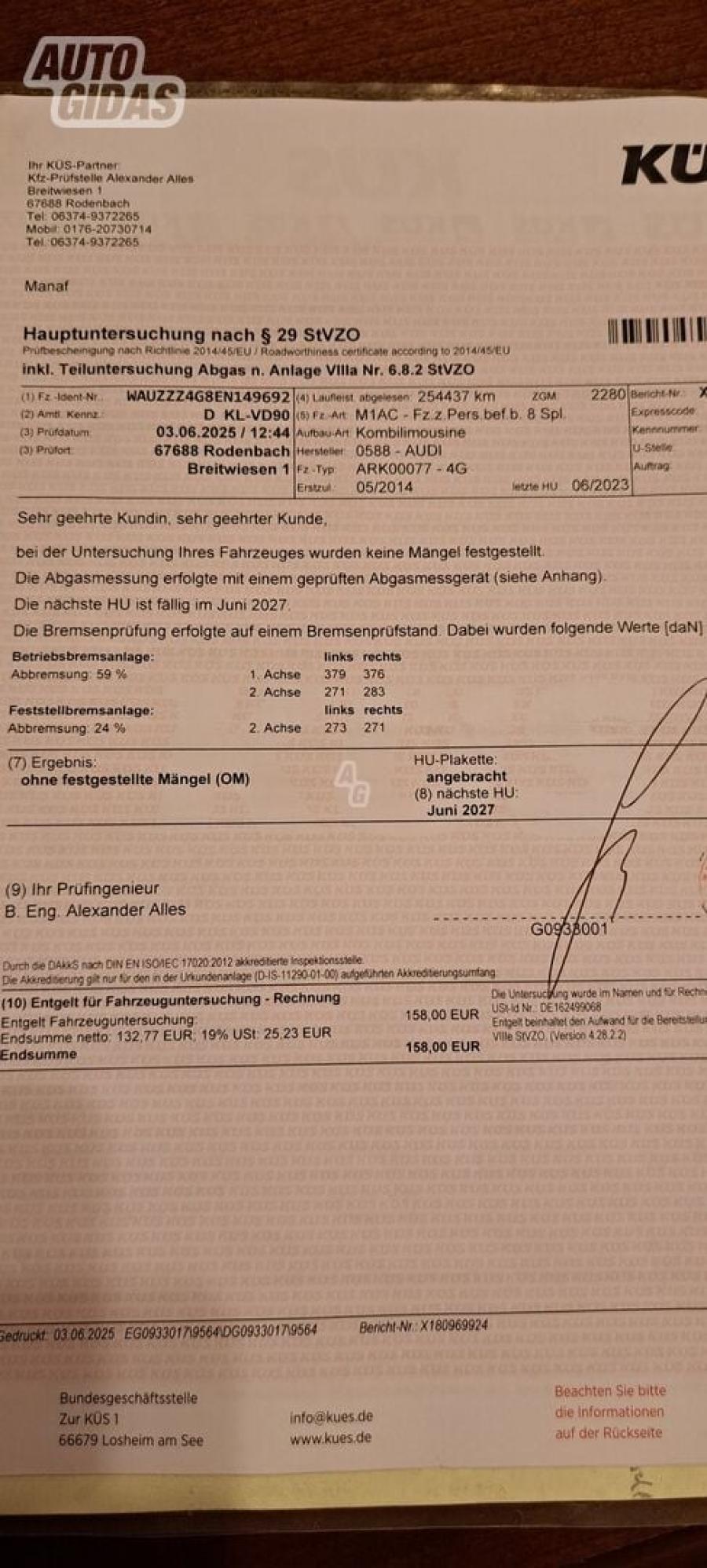 Ауди А6 2014 в Казлу-Руда, объемом двигателя 2.00 л и пробегом 270 тыс. км за 8900 €, фото 20 на AUTOMOTO.COM.LV