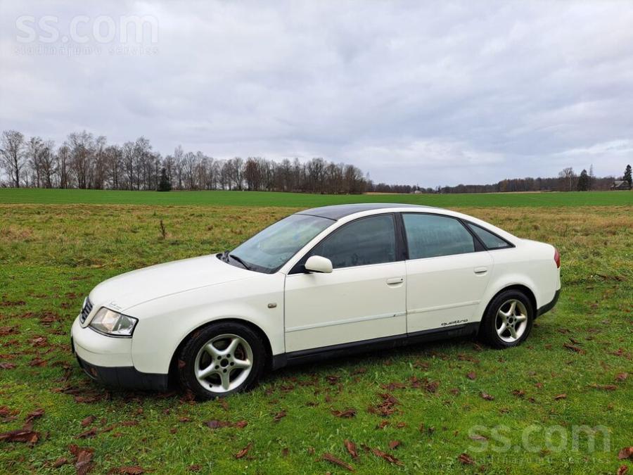 White Audi A6 1997 in Riga, with an engine capacity of 2.40 L and mileage of 390 thousand km for 2350 €, photo 1 on AUTOMOTO.COM.LV