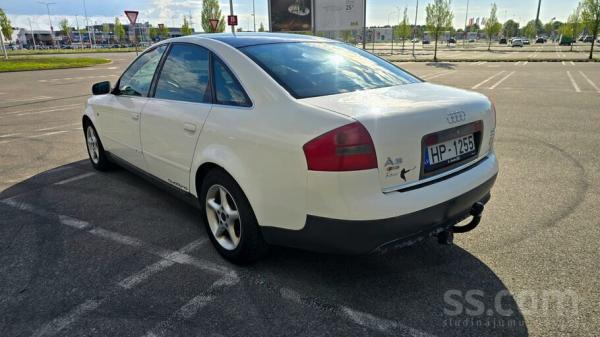 White Audi A6 1997 in Riga, with an engine capacity of 2.40 L and mileage of 390 thousand km for 1900 €, photo 4 on AUTOMOTO.COM.LV