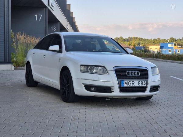 White Audi A6 2007 in Vilnius, with an engine capacity of 1.98 L and mileage of 335 thousand km for 2500 €, photo 3 on AUTOMOTO.COM.LV