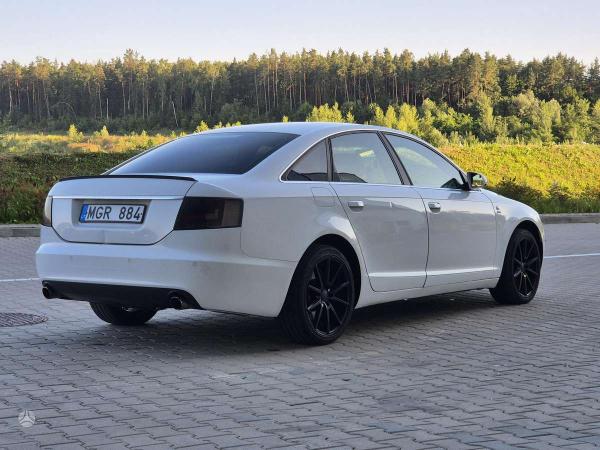 White Audi A6 2007 in Vilnius, with an engine capacity of 1.98 L and mileage of 335 thousand km for 2500 €, photo 6 on AUTOMOTO.COM.LV