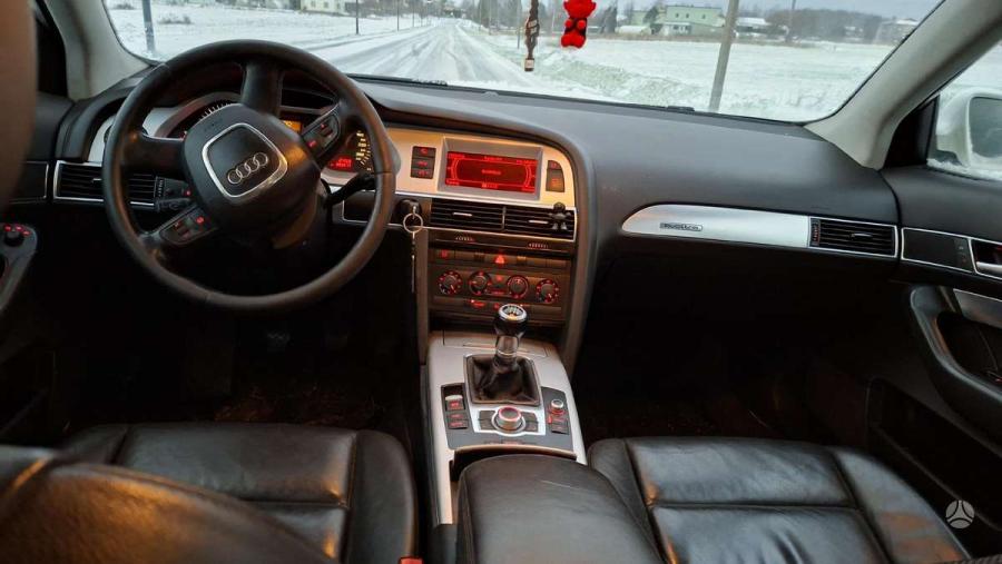 White Audi A6 2008 in Vilnius, with an engine capacity of 2.97 L and mileage of 300 thousand km for 2600 €, photo 5 on AUTOMOTO.COM.LV