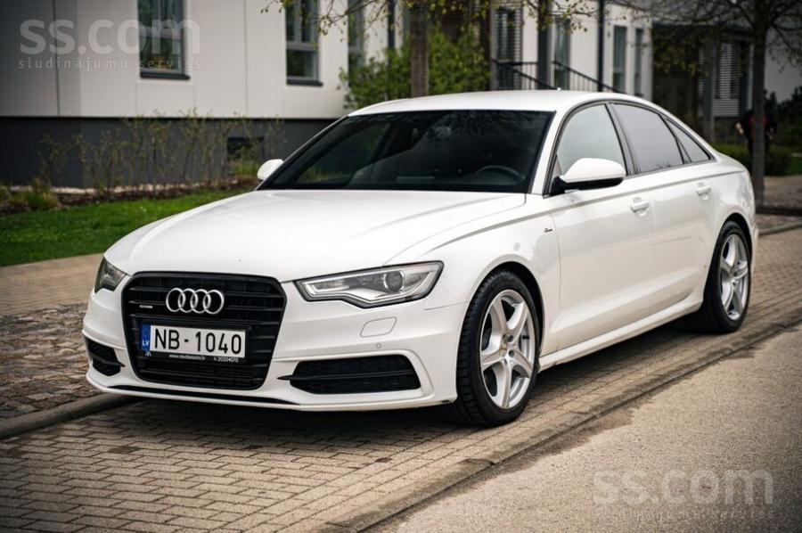 White Audi A6 2011 in Riga, with an engine capacity of 3.00 L and mileage of 0 thousand km for 9990 €, photo 1 on AUTOMOTO.COM.LV