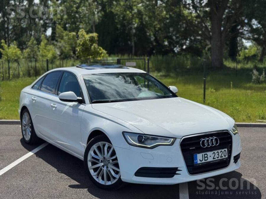 White Audi A6 2011 in Riga, with an engine capacity of 3.00 L and mileage of 297 thousand km for 7950 €, photo 1 on AUTOMOTO.COM.LV