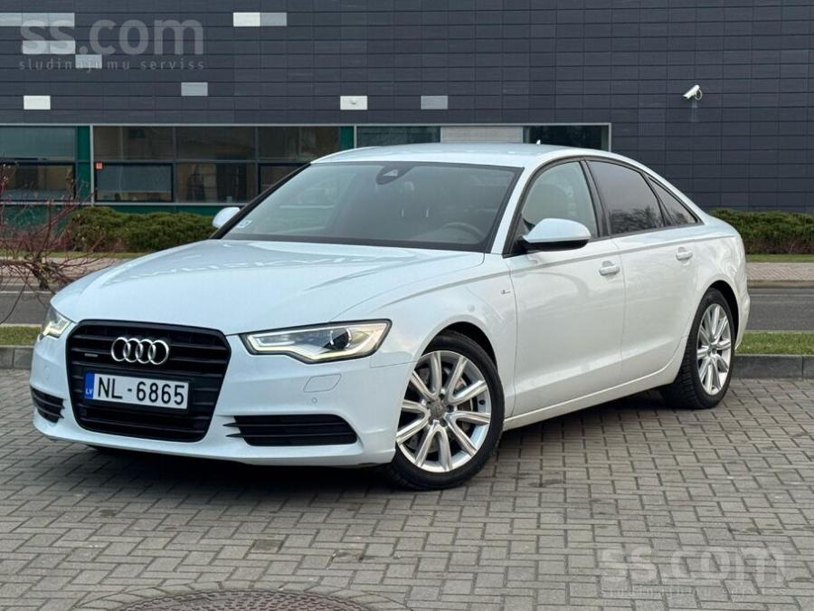 White Audi A6 2012 in Riga, with an engine capacity of 3.00 L and mileage of 299 thousand km for 12100 €, photo 6 on AUTOMOTO.COM.LV