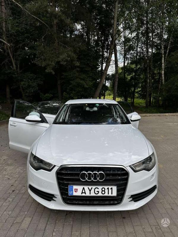 White Audi A6 2012 in Vilnius, with an engine capacity of 2.97 L and mileage of 311 thousand km for 9000 €, photo 1 on AUTOMOTO.COM.LV