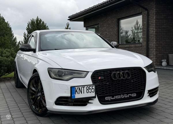 White Audi A6 2012 in Kaunas, with an engine capacity of 3.00 L and mileage of 396 thousand km for 8550 €, photo 6 on AUTOMOTO.COM.LV