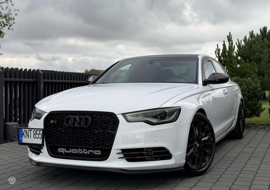 White Audi A6 2012 in Kaunas, with an engine capacity of 3.00 L and mileage of 396 thousand km for 8550 €, photo 8 on AUTOMOTO.COM.LV