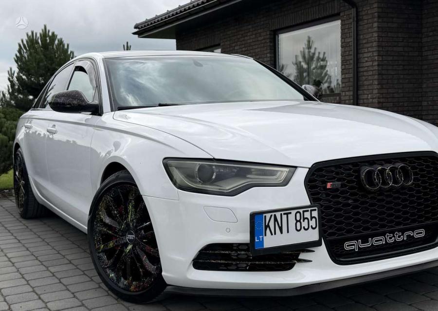 White Audi A6 2012 in Kaunas, with an engine capacity of 3.00 L and mileage of 396 thousand km for 8550 €, photo 18 on AUTOMOTO.COM.LV