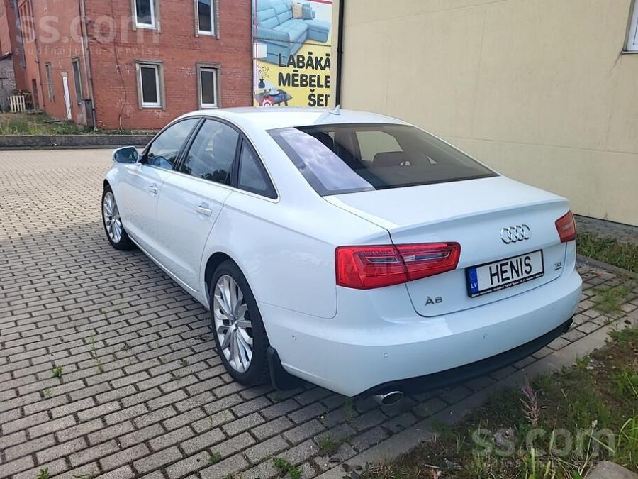 White Audi A6 2013 in Madona, with an engine capacity of 3.00 L and mileage of 130 thousand km for 18000 €, photo 4 on AUTOMOTO.COM.LV