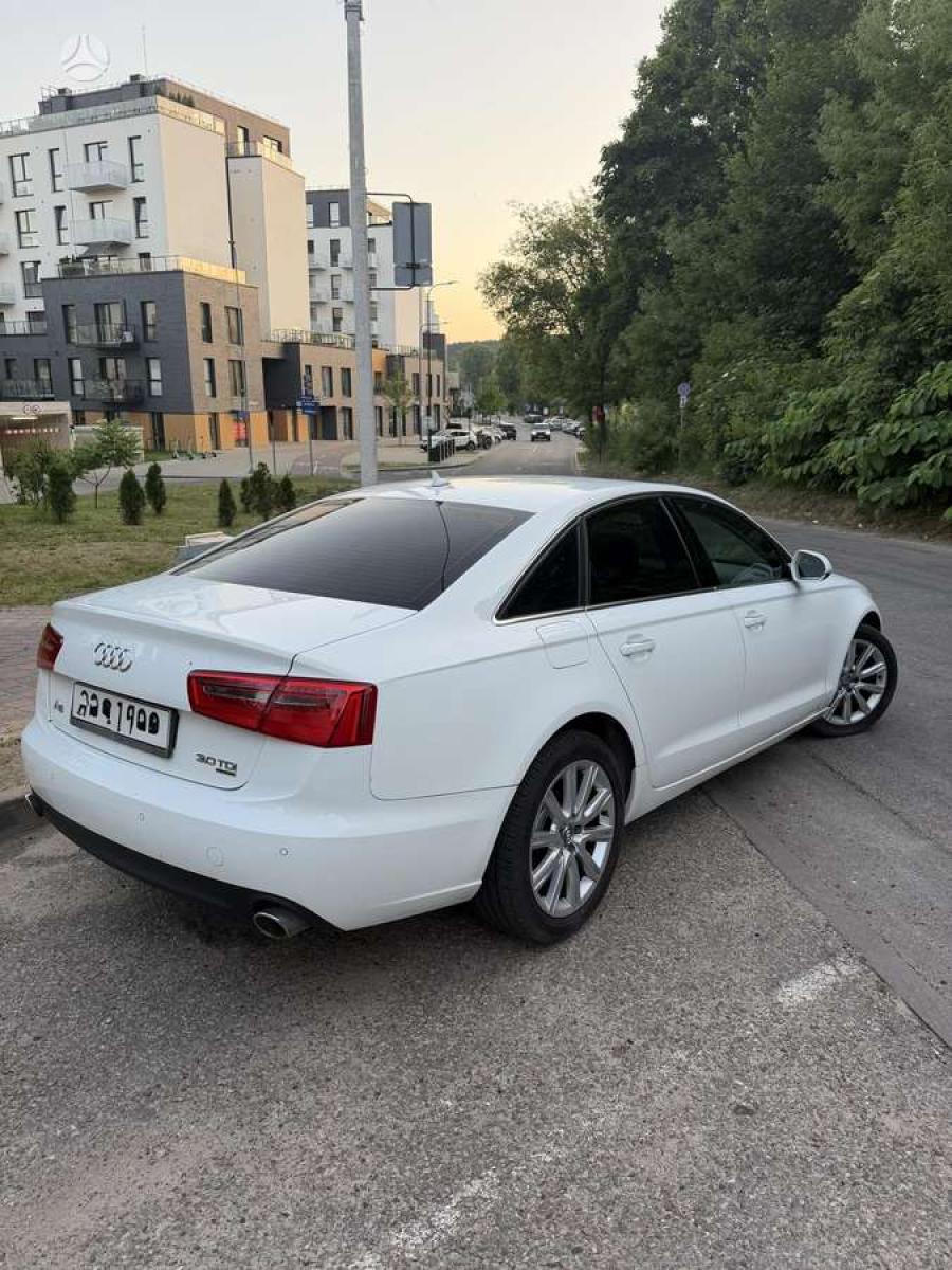 White Audi A6 2013 in Vilnius, with an engine capacity of 2.97 L and mileage of 145 thousand km for 12300 €, photo 6 on AUTOMOTO.COM.LV