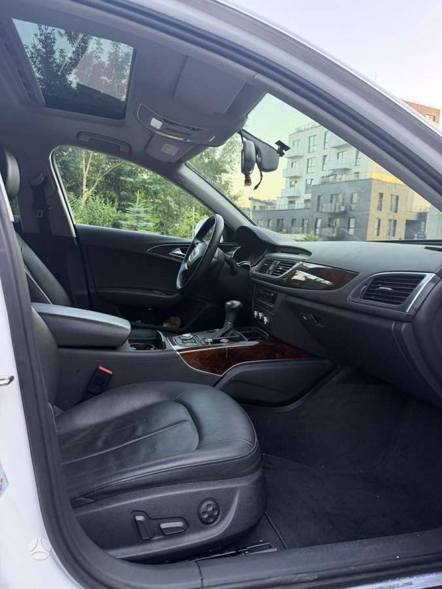 White Audi A6 2013 in Vilnius, with an engine capacity of 2.97 L and mileage of 145 thousand km for 12300 €, photo 13 on AUTOMOTO.COM.LV