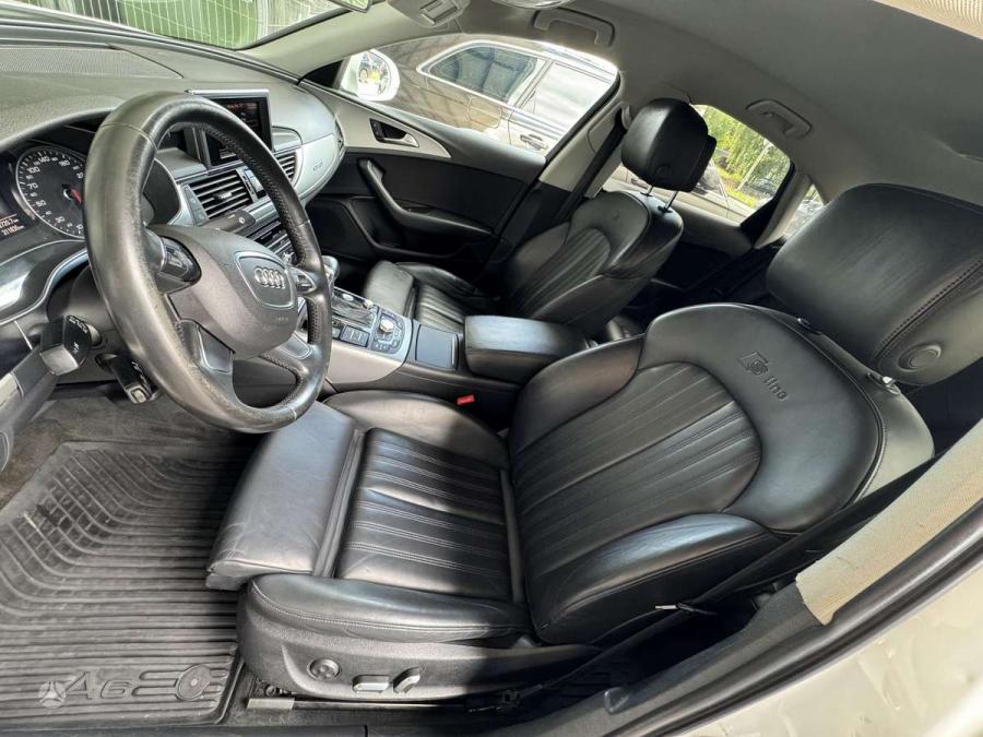 White Audi A6 2013 in Kaunas, with an engine capacity of 3.00 L and mileage of 289 thousand km for 9090 €, photo 17 on AUTOMOTO.COM.LV