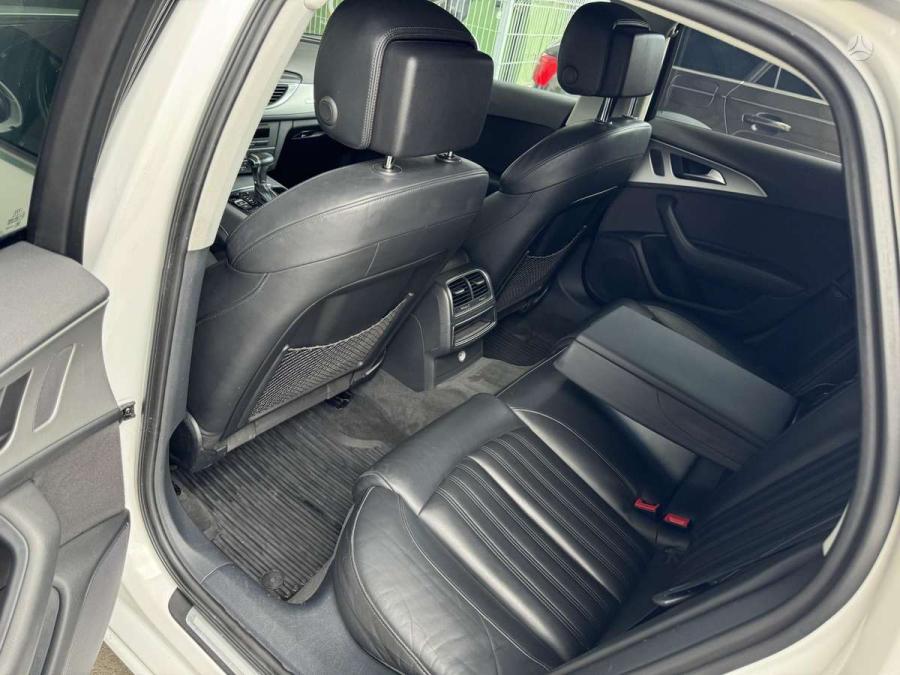 White Audi A6 2013 in Kaunas, with an engine capacity of 3.00 L and mileage of 289 thousand km for 9090 €, photo 25 on AUTOMOTO.COM.LV