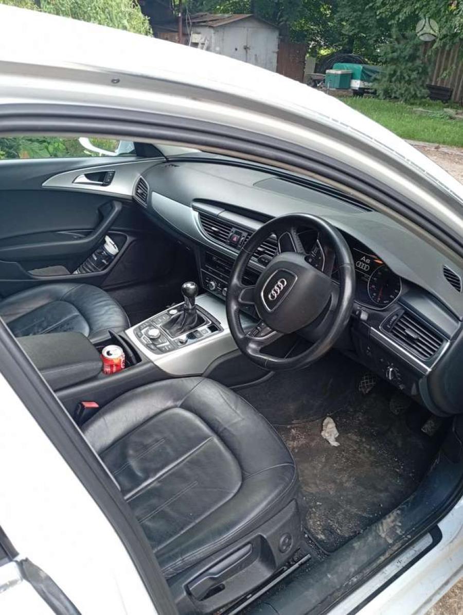 White Audi A6 2013 in Jonava, with an engine capacity of 1.97 L and mileage of 178 thousand km for 2900 €, photo 6 on AUTOMOTO.COM.LV