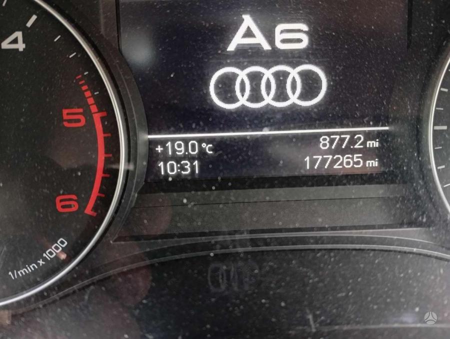 White Audi A6 2013 in Jonava, with an engine capacity of 1.97 L and mileage of 178 thousand km for 2900 €, photo 7 on AUTOMOTO.COM.LV