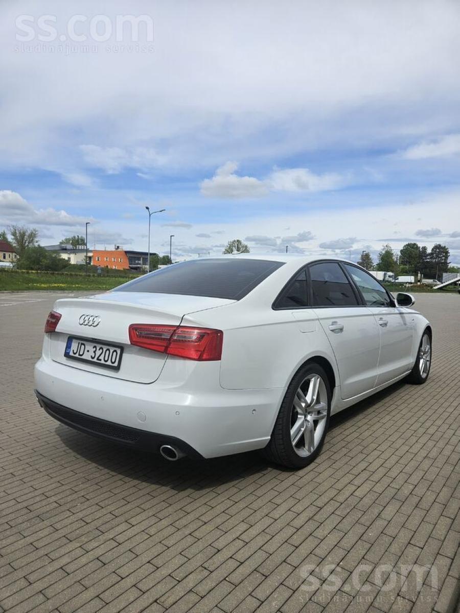 White Audi A6 2014 in Rezekne, with an engine capacity of 3.00 L and mileage of 280 thousand km for 10900 €, photo 4 on AUTOMOTO.COM.LV