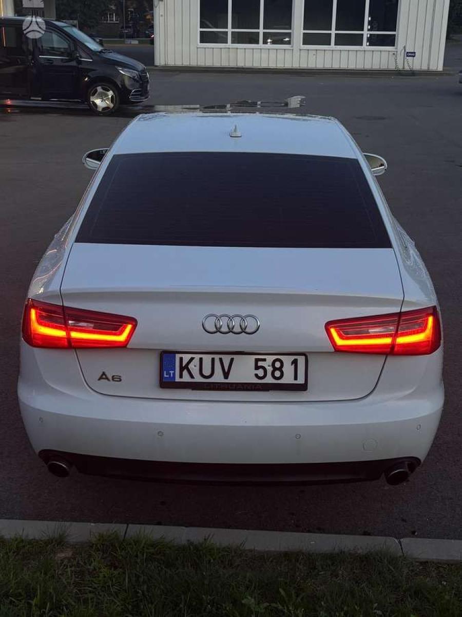White Audi A6 2014 in Vilnius, with an engine capacity of 1.98 L and mileage of 200 thousand km for 7100 €, photo 3 on AUTOMOTO.COM.LV