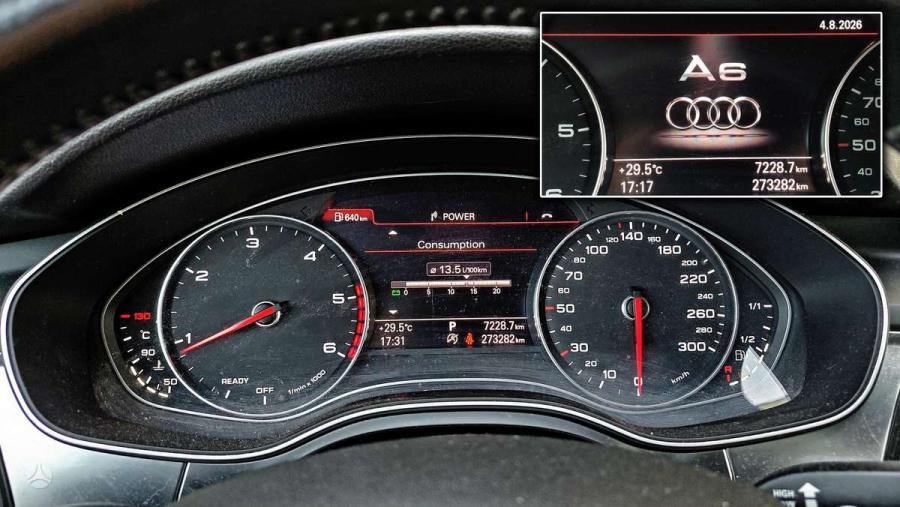 Balts Audi A6 2015 Viļņa, ar dzinēja tilpumu 1.97 L un nobraukumu 273 tūkst. km par 9500 €, foto 18 vietnē AUTOMOTO.COM.LV