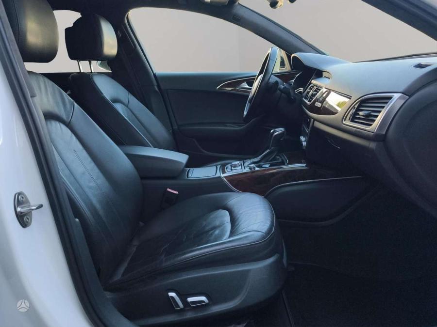 White Audi A6 2016 in Vilnius, with an engine capacity of 3.00 L and mileage of 184 thousand km for 15999 €, photo 9 on AUTOMOTO.COM.LV