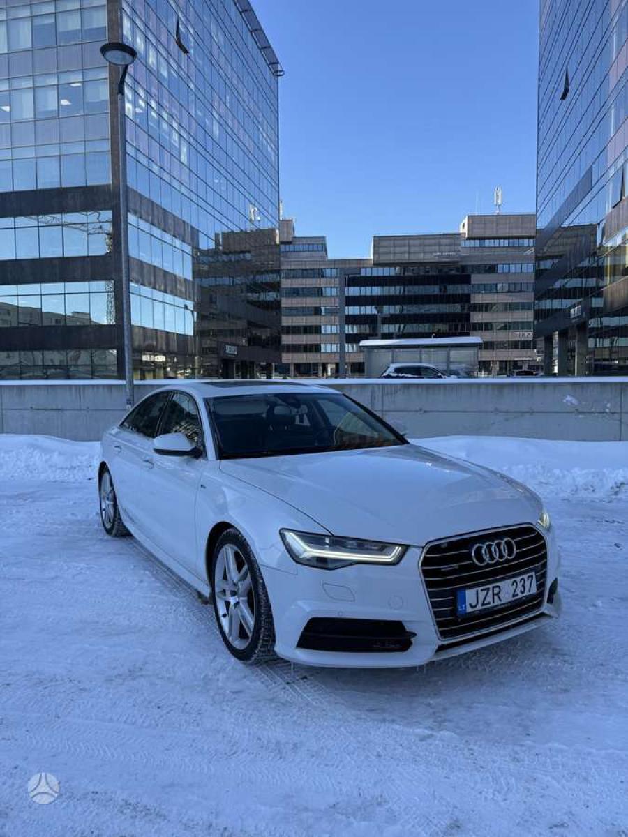 White Audi A6 2017 in Vilnius, with an engine capacity of 2.97 L and mileage of 325 thousand km for 14500 €, photo 1 on AUTOMOTO.COM.LV