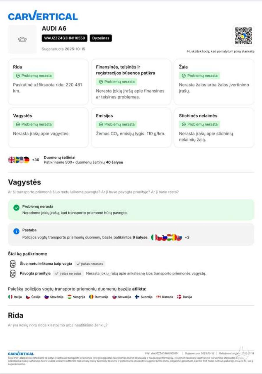 Белый Ауди А6 2017 в Ионава, объемом двигателя 2.00 л и пробегом 227 тыс. км за 14990 €, фото 38 на AUTOMOTO.COM.LV