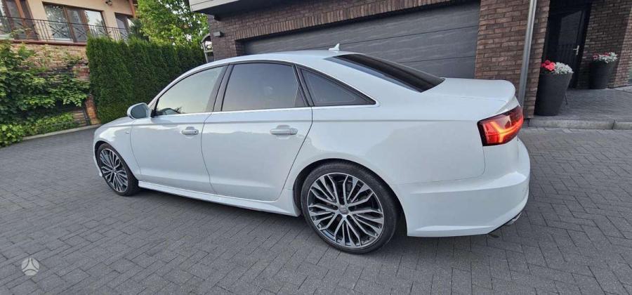 White Audi A6 2017 in Vilnius, with an engine capacity of 1.98 L and mileage of 136 thousand km for 12900 €, photo 6 on AUTOMOTO.COM.LV