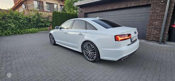 White Audi A6 2017 in Vilnius, with an engine capacity of 1.98 L and mileage of 136 thousand km for 12900 €, photo 6 on AUTOMOTO.COM.LV