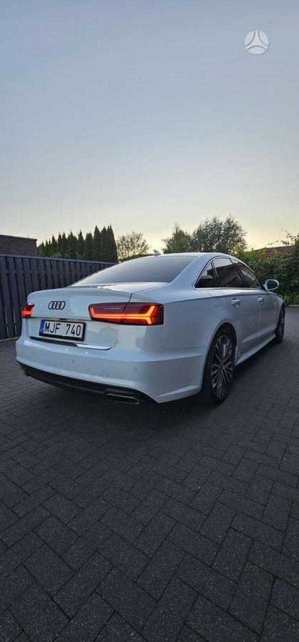 White Audi A6 2017 in Vilnius, with an engine capacity of 1.98 L and mileage of 136 thousand km for 12900 €, photo 7 on AUTOMOTO.COM.LV