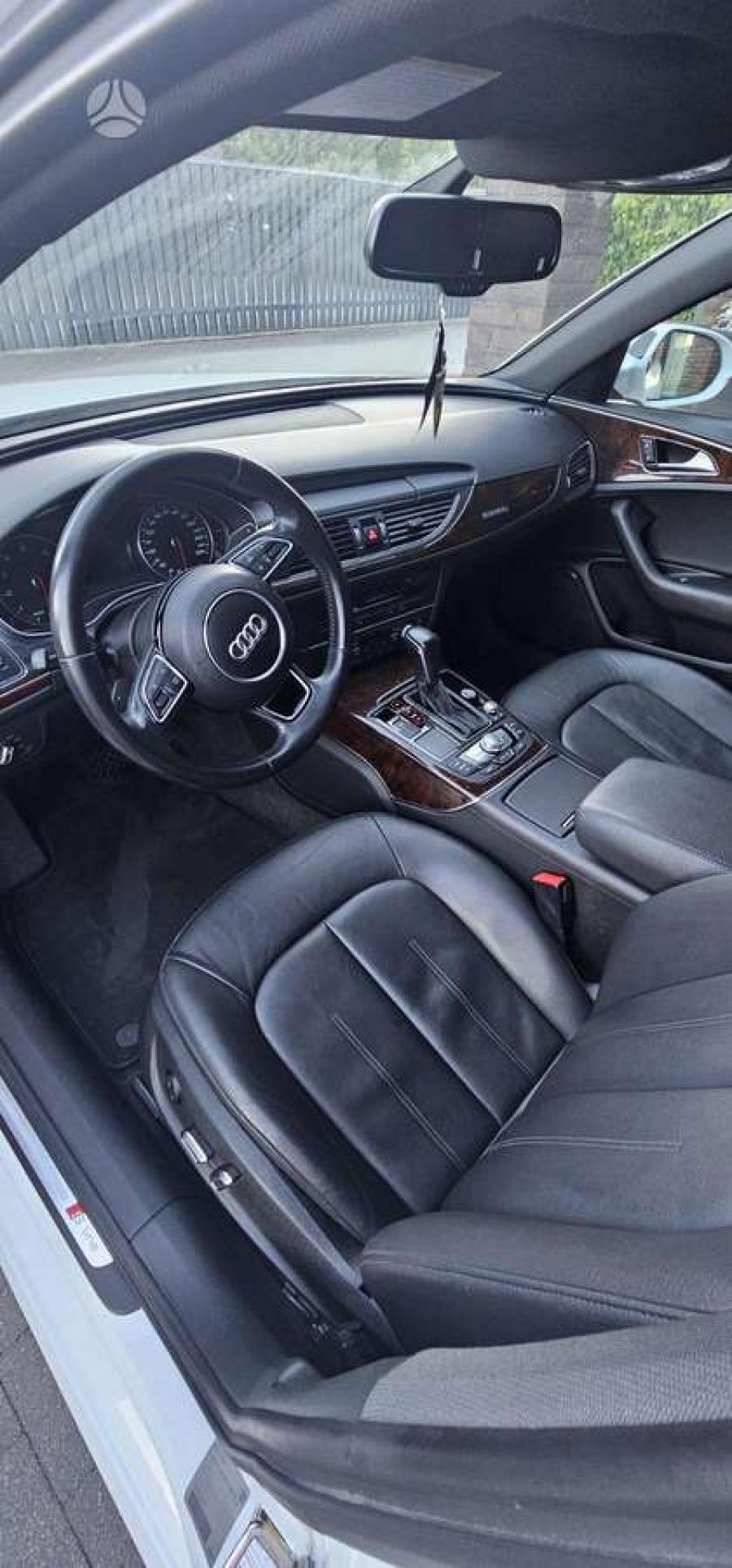White Audi A6 2017 in Vilnius, with an engine capacity of 1.98 L and mileage of 136 thousand km for 12900 €, photo 11 on AUTOMOTO.COM.LV