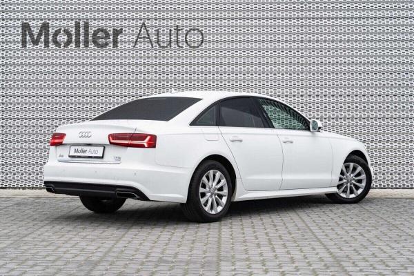 White Audi A6 2017 in Marupe, with an engine capacity of 1.80 L and mileage of 96 thousand km for 19900 €, photo 4 on AUTOMOTO.COM.LV
