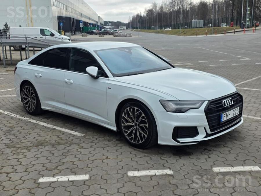White Audi A6 2018 in Riga, with an engine capacity of 3.00 L and mileage of 76 thousand km for 35500 €, photo 1 on AUTOMOTO.COM.LV
