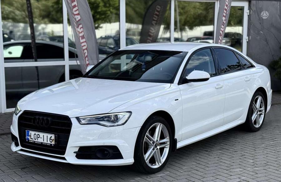 White Audi A6 2018 in Radviliskis, with an engine capacity of 2.00 L and mileage of 239 thousand km for 13650 €, photo 6 on AUTOMOTO.COM.LV