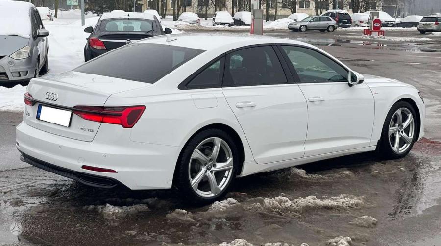 White Audi A6 2019 in Vievis, with an engine capacity of 1.97 L and mileage of 199 thousand km for 22750 €, photo 3 on AUTOMOTO.COM.LV