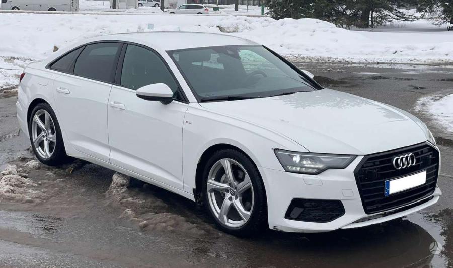 White Audi A6 2019 in Vievis, with an engine capacity of 1.97 L and mileage of 199 thousand km for 22750 €, photo 5 on AUTOMOTO.COM.LV