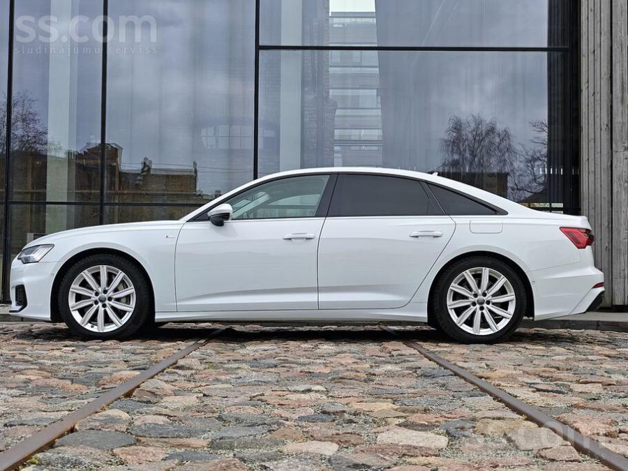 White Audi A6 2020 in Riga, with an engine capacity of 2.00 L and mileage of 90 thousand km for 37000 €, photo 6 on AUTOMOTO.COM.LV
