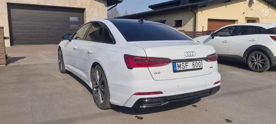 White Audi A6 2021 in Radviliskis, with an engine capacity of 2.00 L and mileage of 47 thousand km for 32700 €, photo 4 on AUTOMOTO.COM.LV