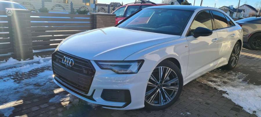 White Audi A6 2021 in Radviliskis, with an engine capacity of 2.00 L and mileage of 47 thousand km for 32700 €, photo 6 on AUTOMOTO.COM.LV