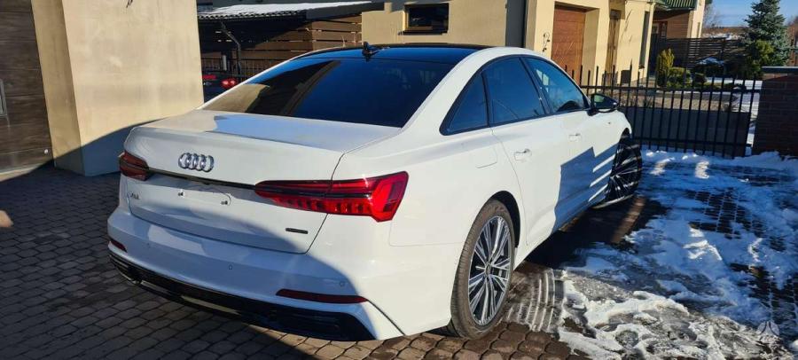 White Audi A6 2021 in Radviliskis, with an engine capacity of 2.00 L and mileage of 47 thousand km for 32700 €, photo 7 on AUTOMOTO.COM.LV